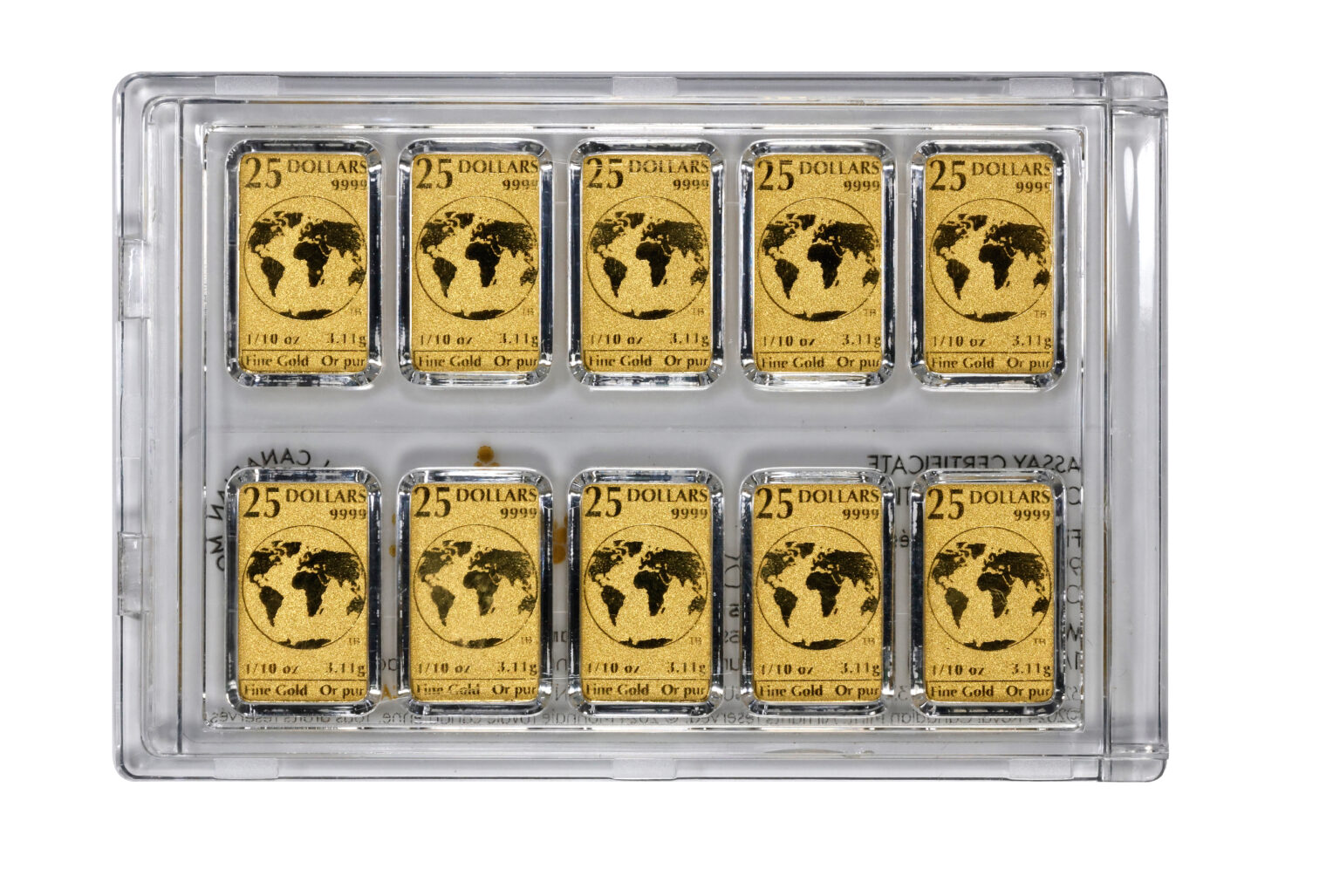 1/10oz (10x.10) Gold - Legal Tender Bar - Goldline Accumulation Program